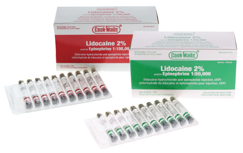 Anesthetic, Lidocaine HCI 2%, with Epinephrine – AVACO DENTAL CANADA